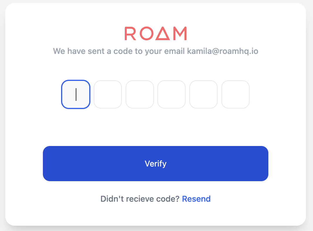 How to log in – Roam